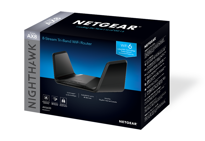 8-Stream AX6600 Tri-Band WiFi 6 Router - RAX70 | NETGEAR