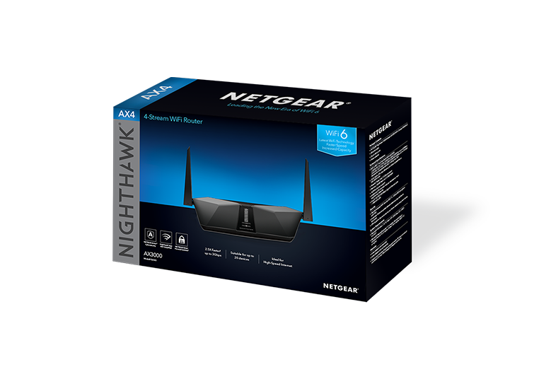 4-Stream AX3000 Dual-Band WiFi 6 Router - RAX40 | NETGEAR