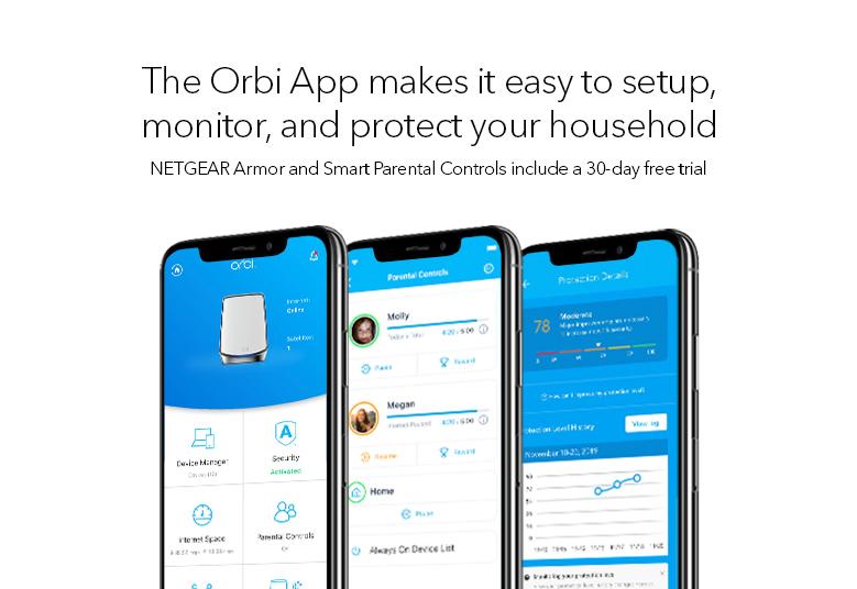Orbi RBK852 WiFi 6 Mesh System 2-Pack 850 Series | NETGEAR