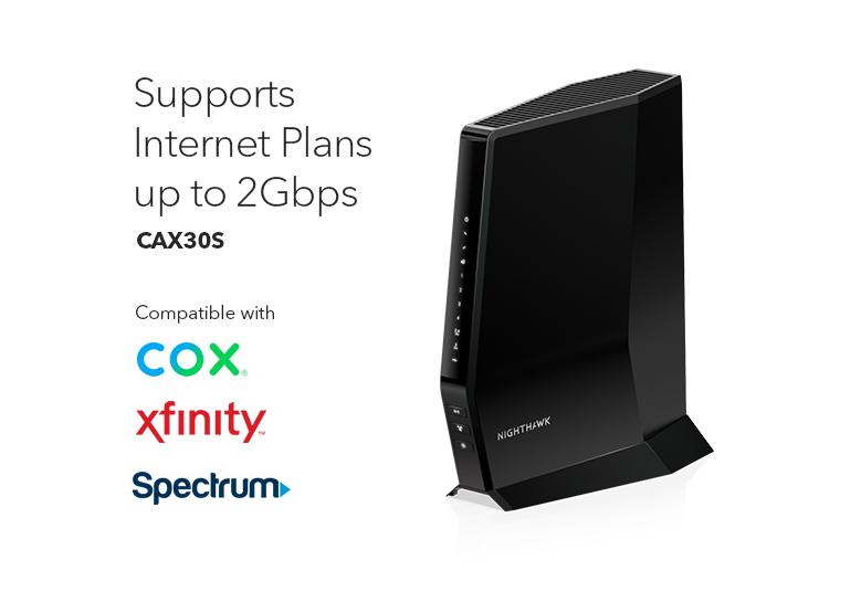 Nighthawk CAX30S – AX2700 WiFi Cable Modem Router | NETGEAR
