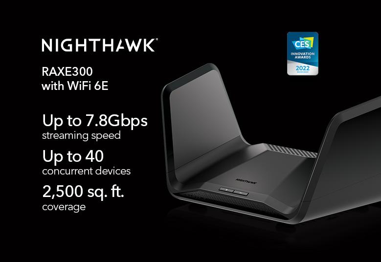 Nighthawk Router | Tri-Band WiFi 6E Router - RAXE300 | Netgear