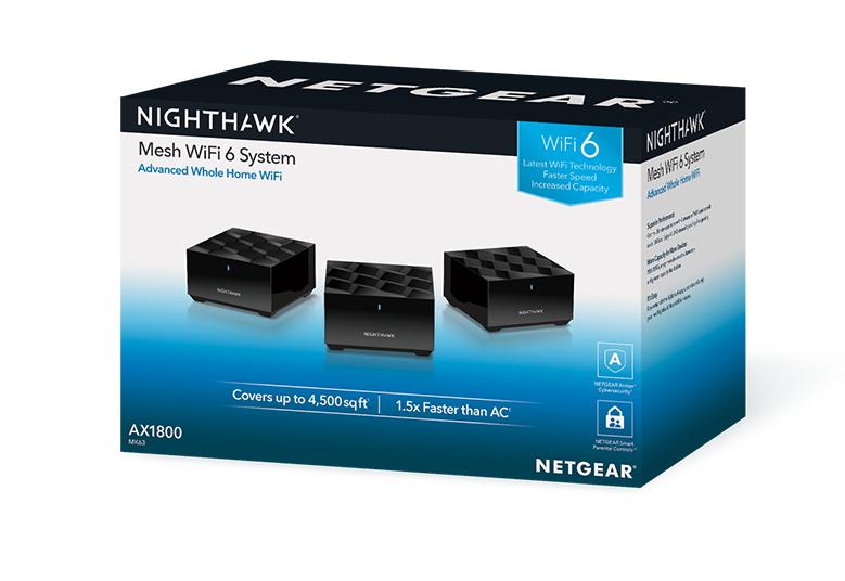 MK63 Nighthawk Mesh System with WiFi 6 3-Pack | NETGEAR