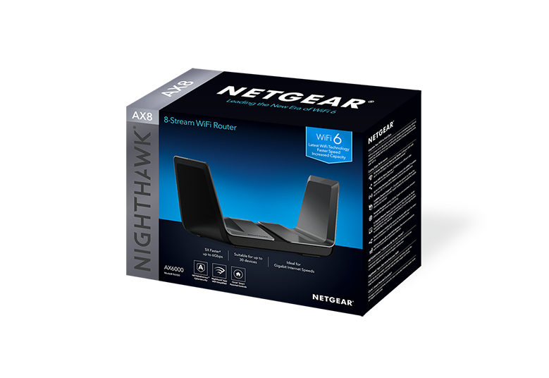 8 Stream AX6000 WiFi 6 Router – RAX80 8 Stream-Router NETGEAR
