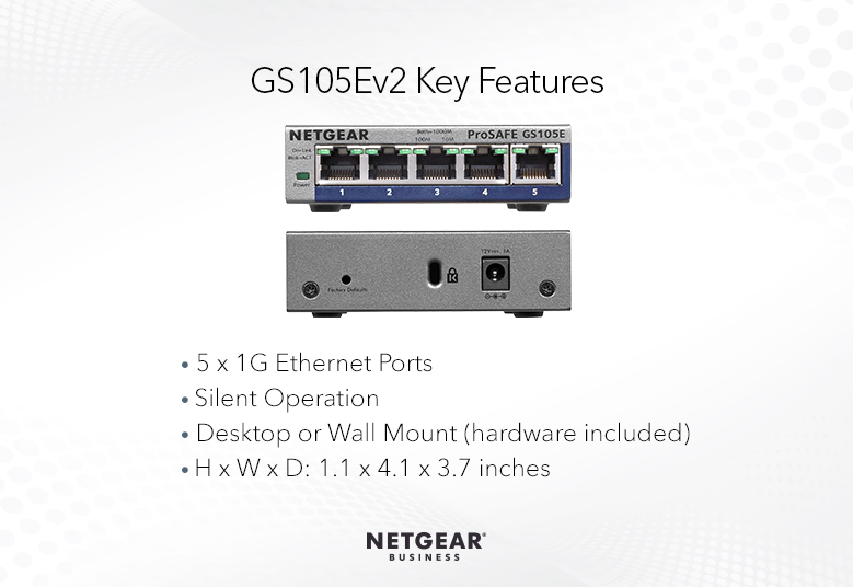 Gigabit Plus Switch Series - GS105Ev2 | Plus Switches | Switches ...