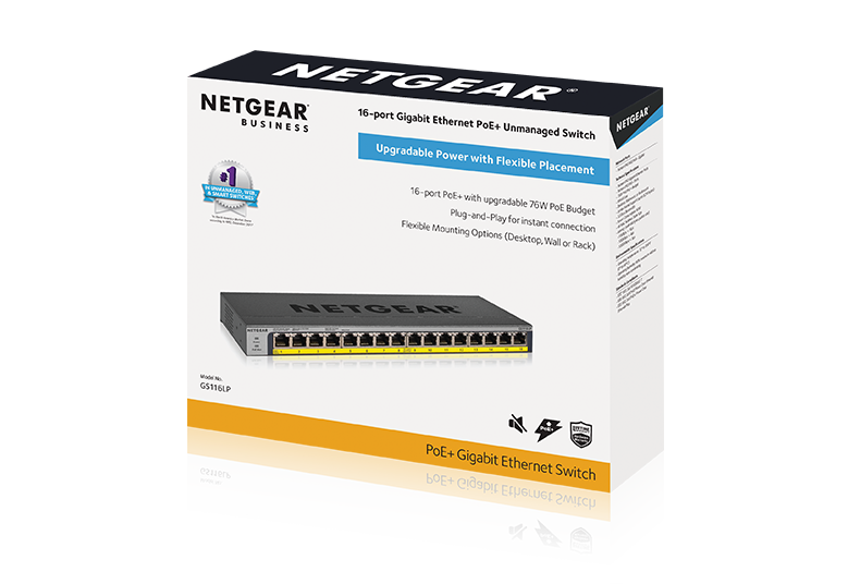 GS116LP | PoE+ Supported Unmanaged Switches | NETGEAR