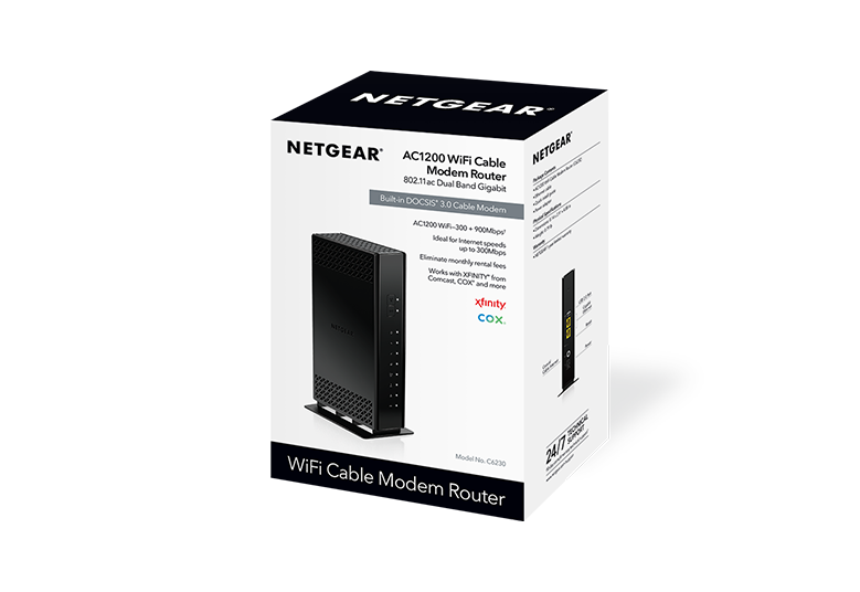 NETGEAR C6230 - AC1200 WiFi Cable Modem Router | NETGEAR