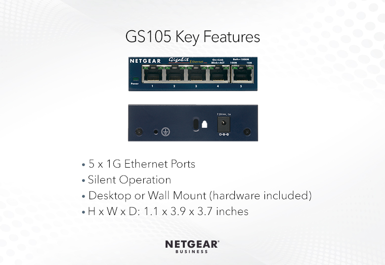 Gigabit Unmanaged Switch Series - GS105 | NETGEAR