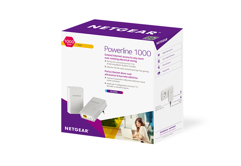 Netgear Powerline Extender - PL1000 | NETGEAR