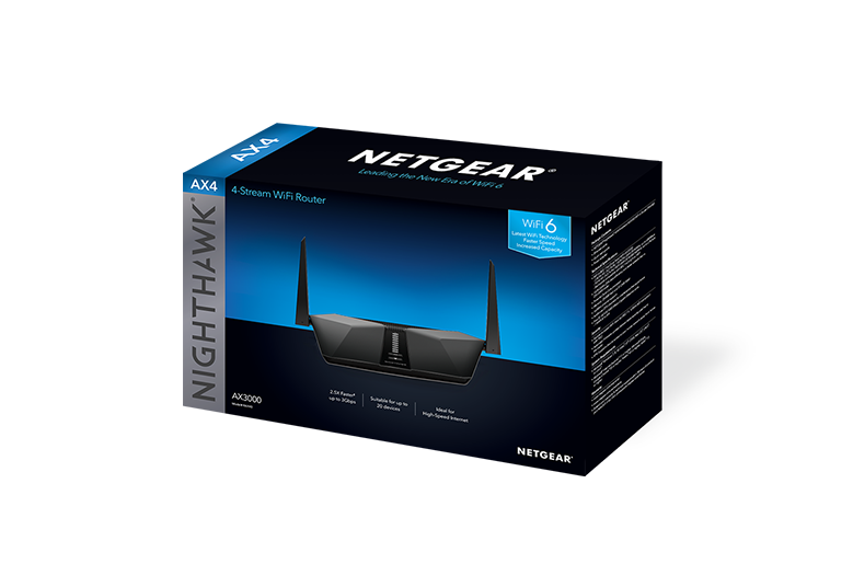 4-Stream AX3000 Dual-Band WiFi 6 Router - RAX40 | NETGEAR