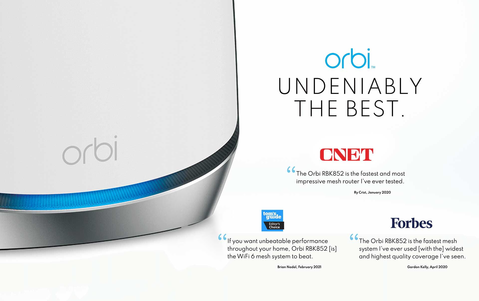 Orbi RBK852 WiFi 6 Mesh System 2-Pack 850 Series | NETGEAR