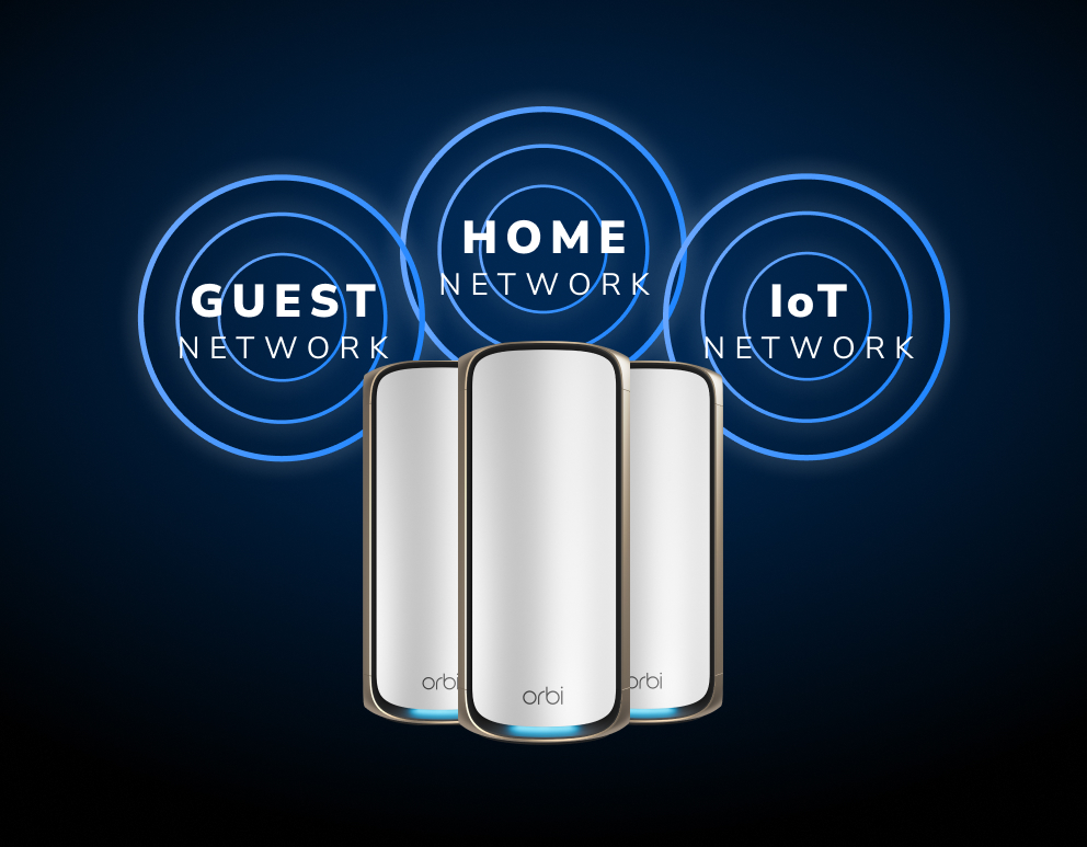 Orbi 970 Series Quad-Band WiFi 7 Mesh System - 3 Pack - White - RBE973S ...