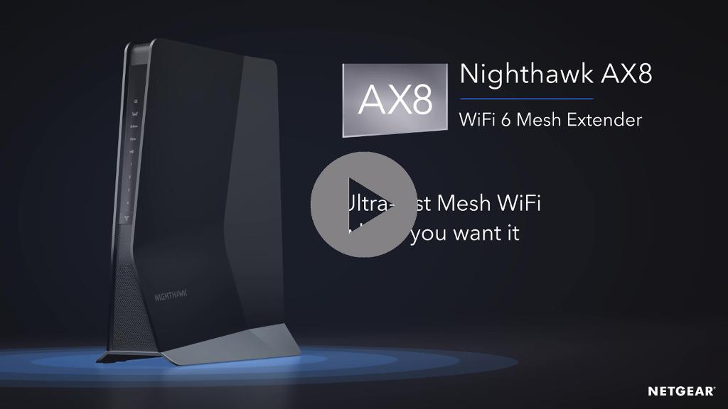 Nighthawk EAX80 Extender – 8-Stream WiFi 6 Mesh Extender | NETGEAR