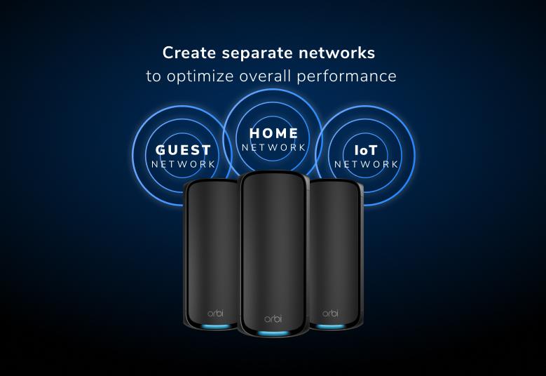 Orbi 970 Series Quad-Band WiFi 7 Mesh System - 3 Pack - Black ...