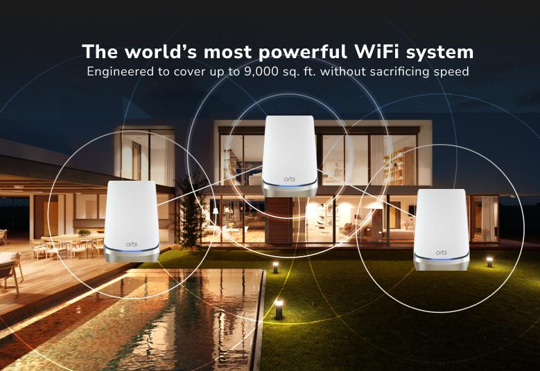 Orbi 960 Series Quad-Band WiFi 6E Mesh System - 3 Pack - White ...